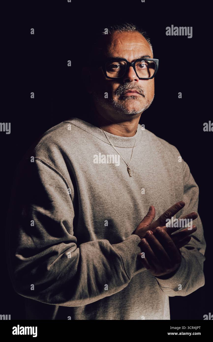 The rapper Nach, poses for Europa Press, after an interview for Europa ...