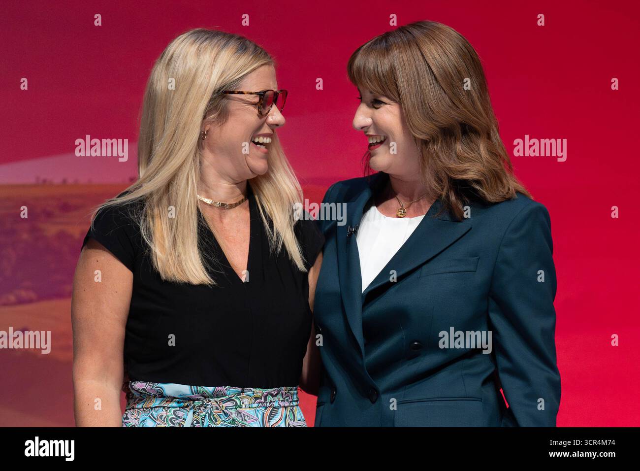 Chancellor of the Exchequer Rachel Reeves (right) with her sister ...