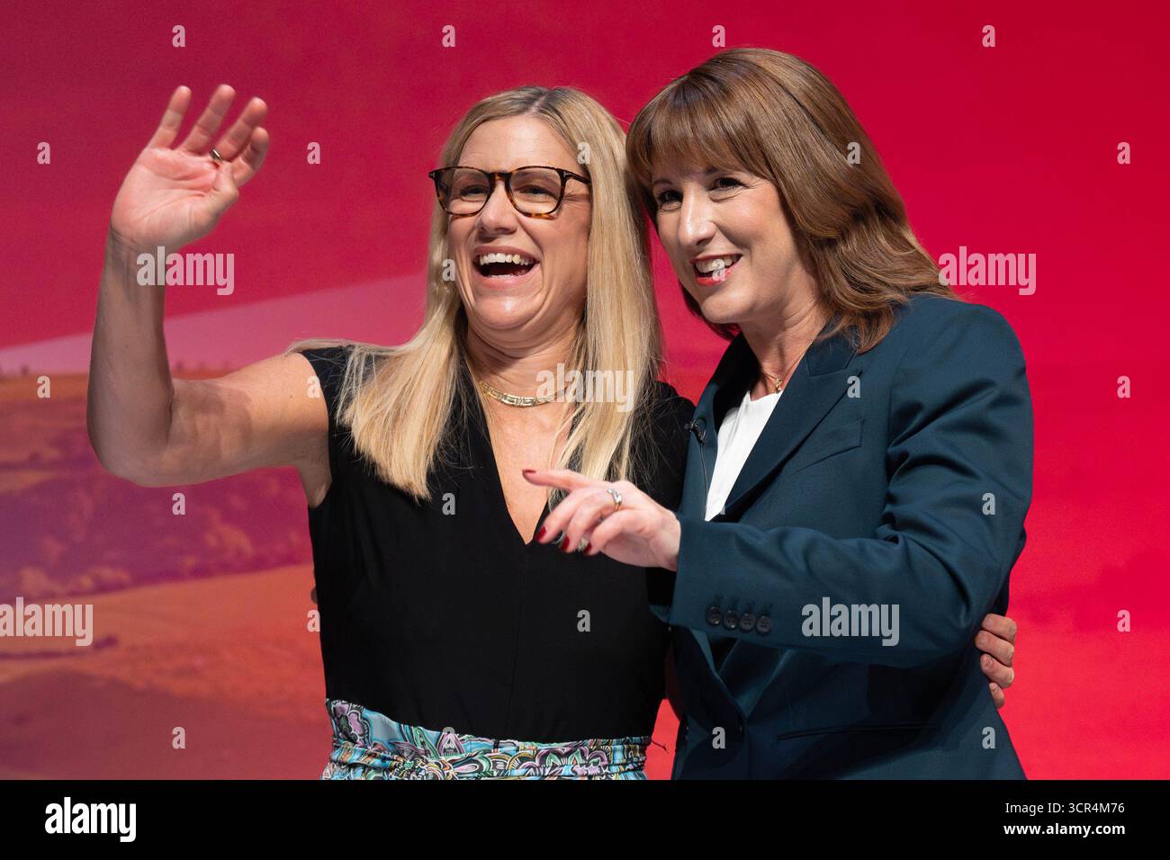 Chancellor of the Exchequer Rachel Reeves (right) with her sister ...