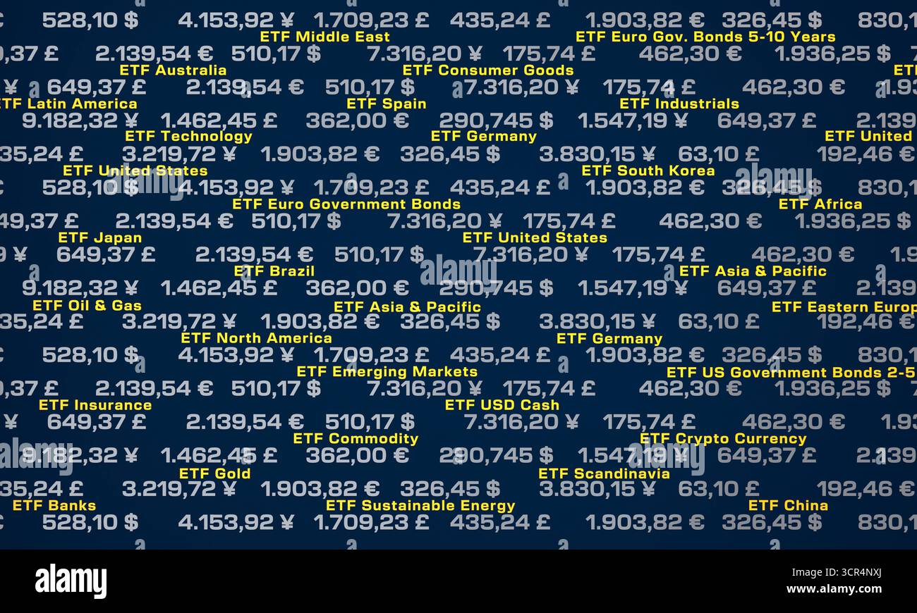 Etf exchange traded funds ticker hi-res stock photography and images ...
