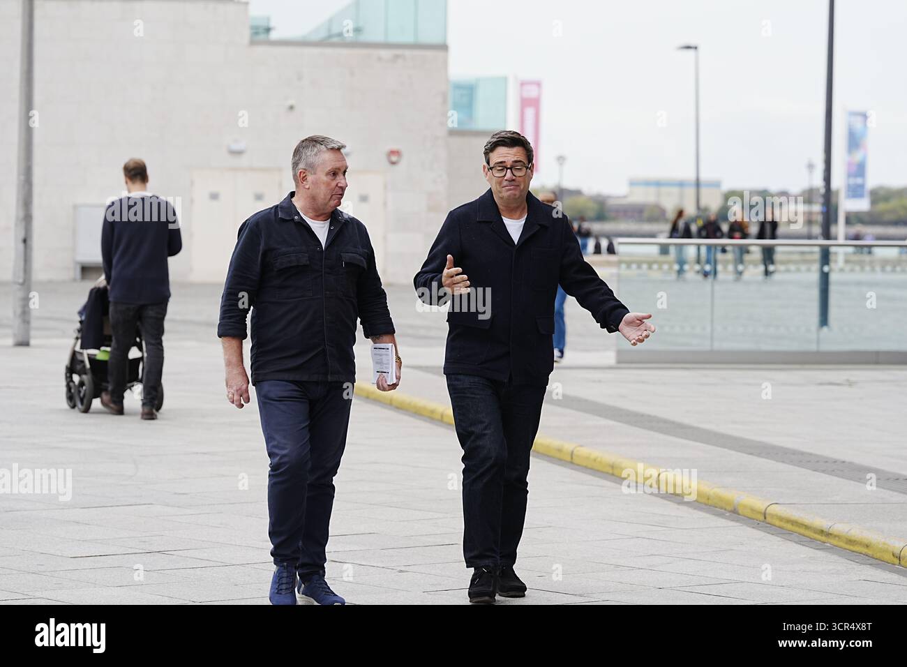 Mayor of Greater Manchester Andy Burnham arriving for a recording of ...