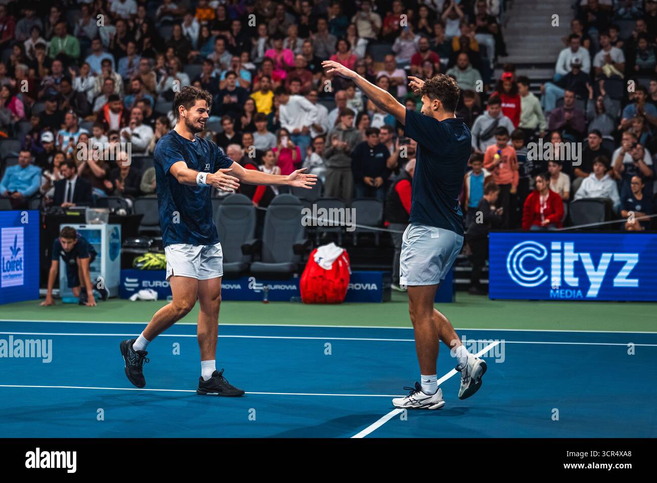 Clement Chidekh (FRA) and Luca Sanchez (FRA) celebrating after winning ...