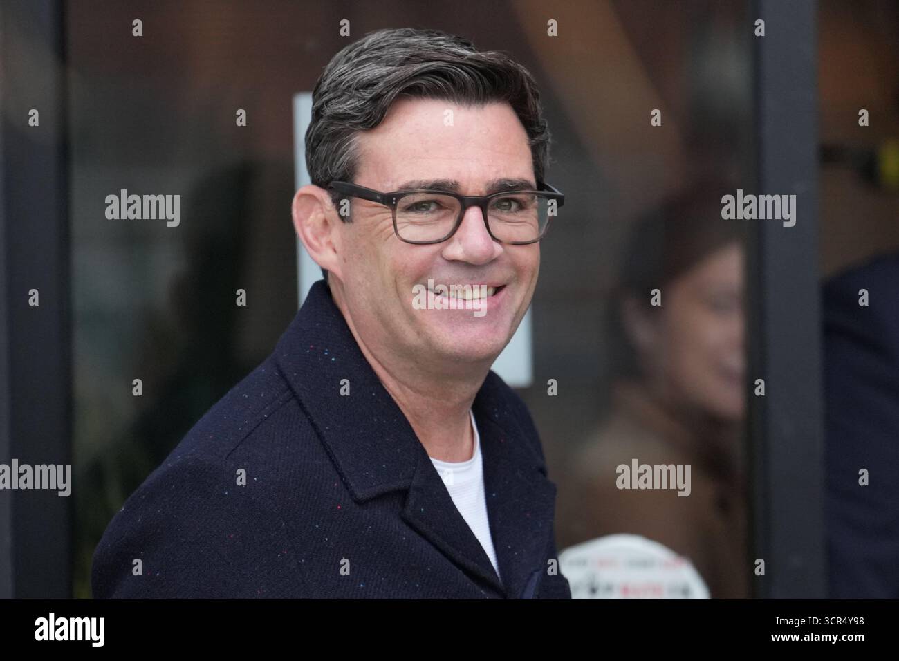 Andy Burnham the Mayor of Manchester arrives a fringe meeting during ...