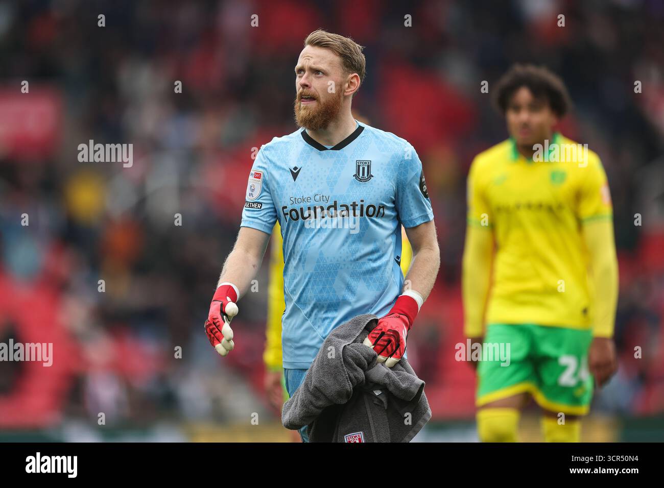 Stoke City goalkeeper Viktor Johansson during the Sky Bet Championship ...