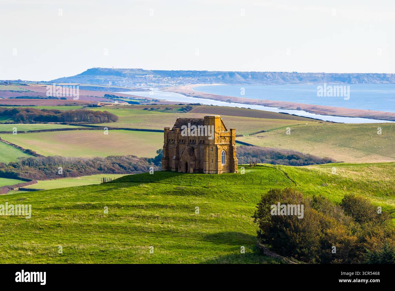 Abbotsbury, Dorset, UK. 29th September 2025. UK Weather: Aerial view of ...