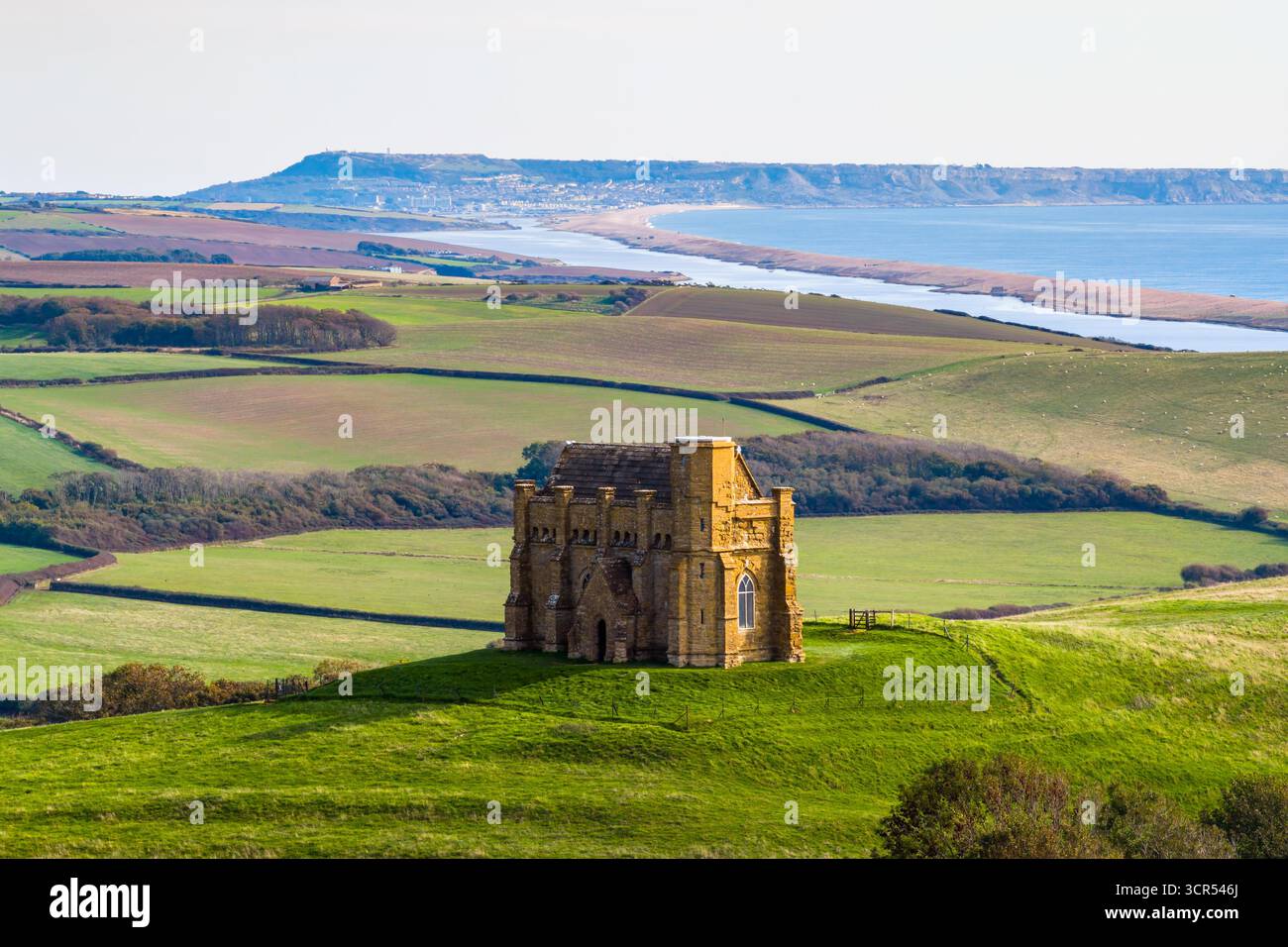 Abbotsbury, Dorset, UK. 29th September 2025. UK Weather: Aerial view of ...
