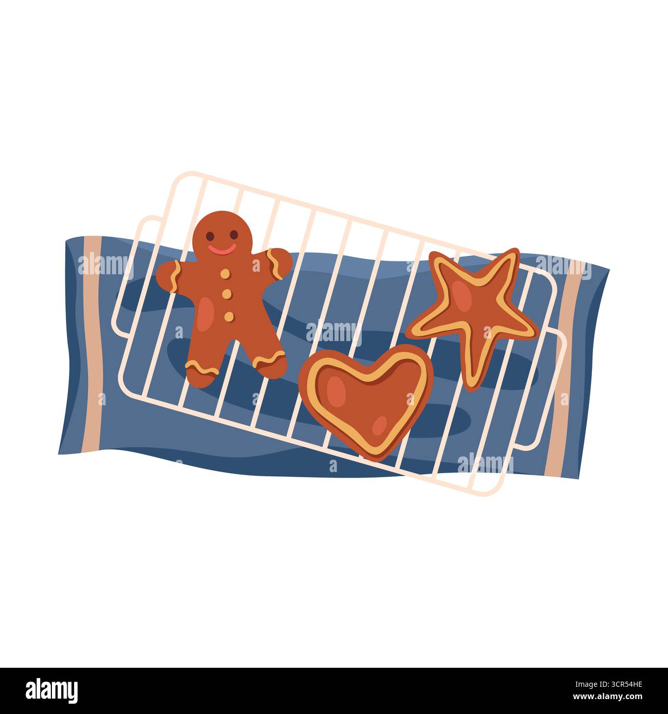 Gingerbread man cookie illustration Stock Vector Images - Alamy