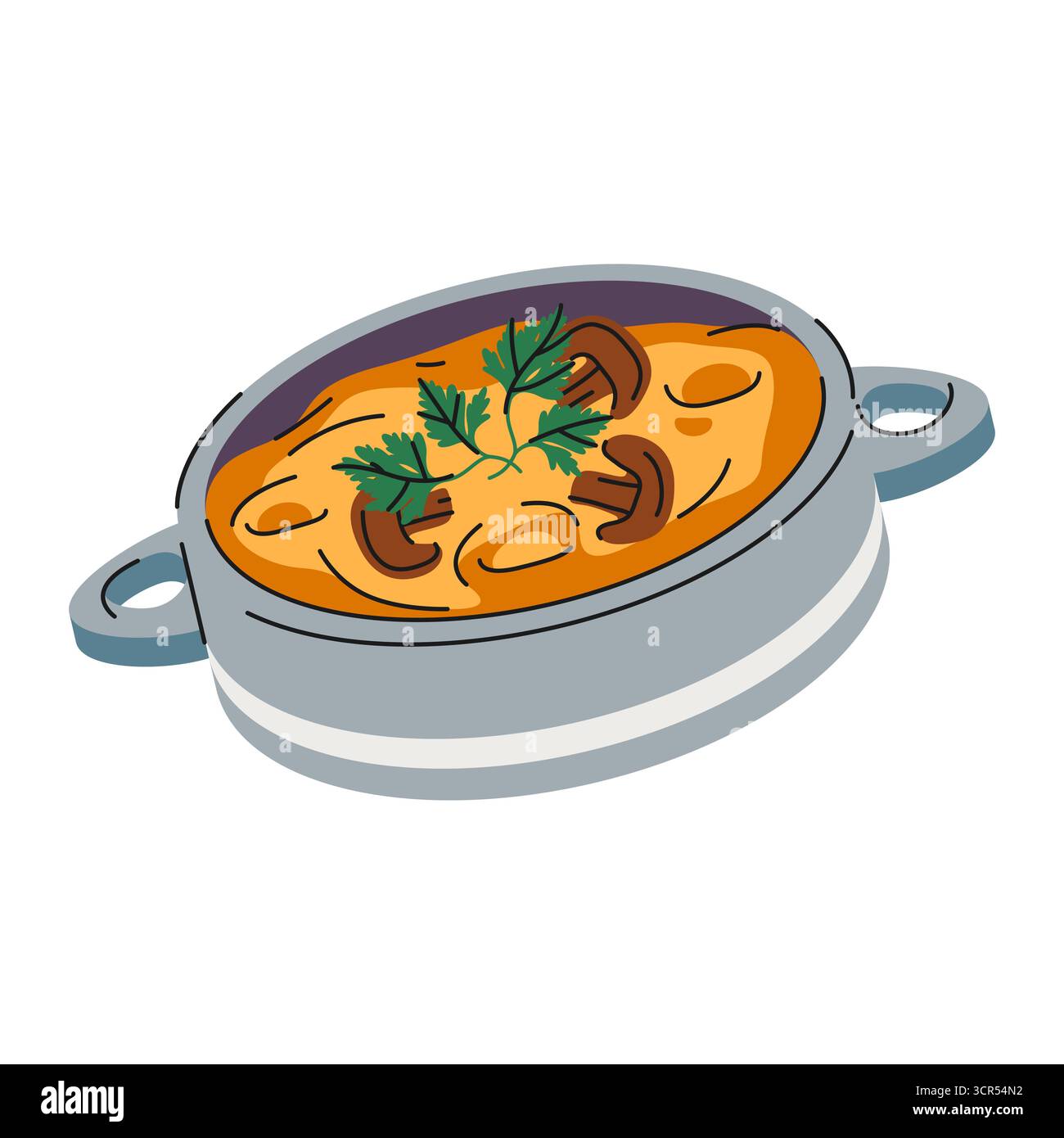 Mushroom cheese cream sauce Stock Vector Images - Alamy