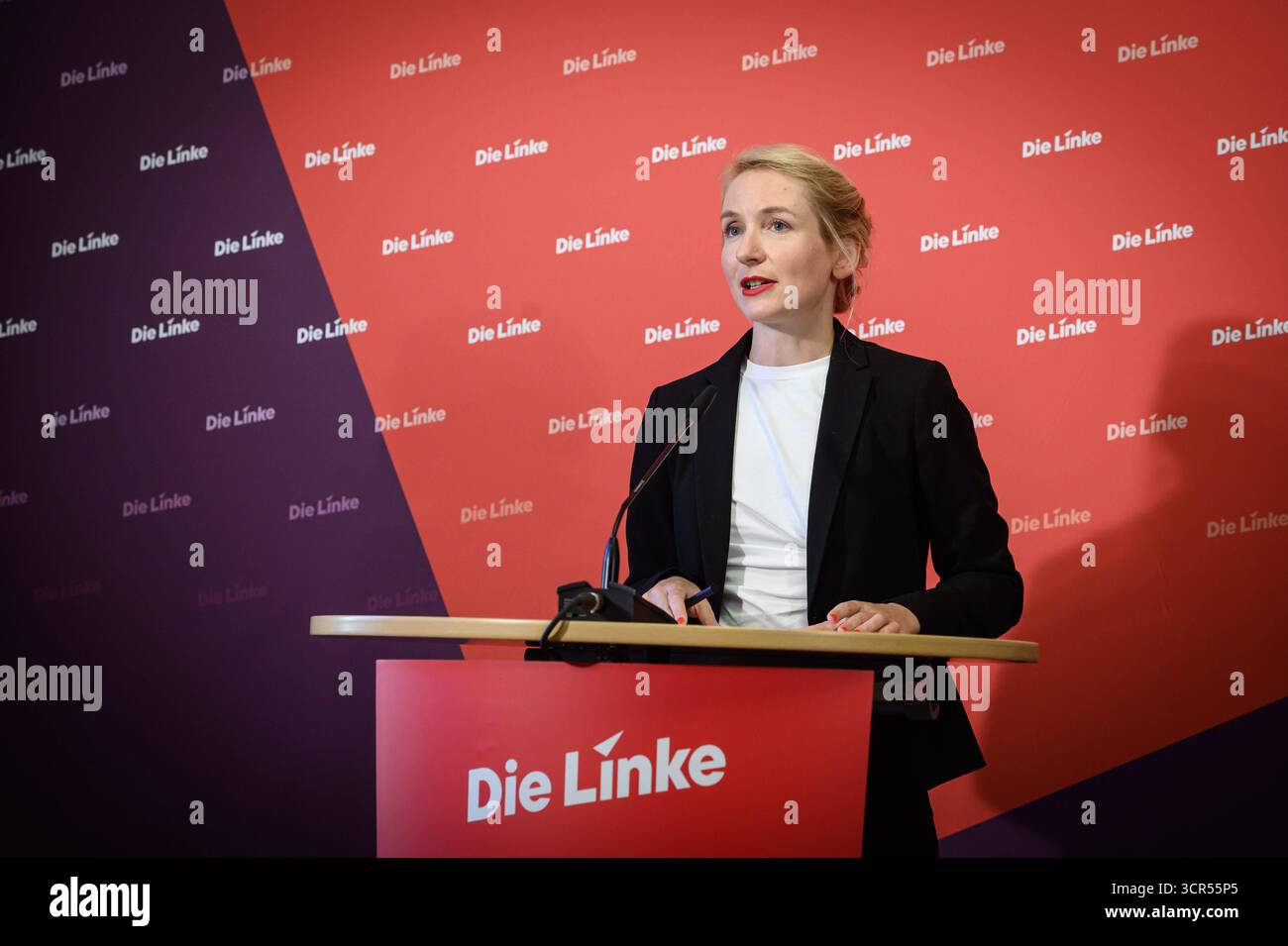 Berlin, Pressekonferenz Die Linke mit Ines Schwerdtner Ines Schwerdtner ...