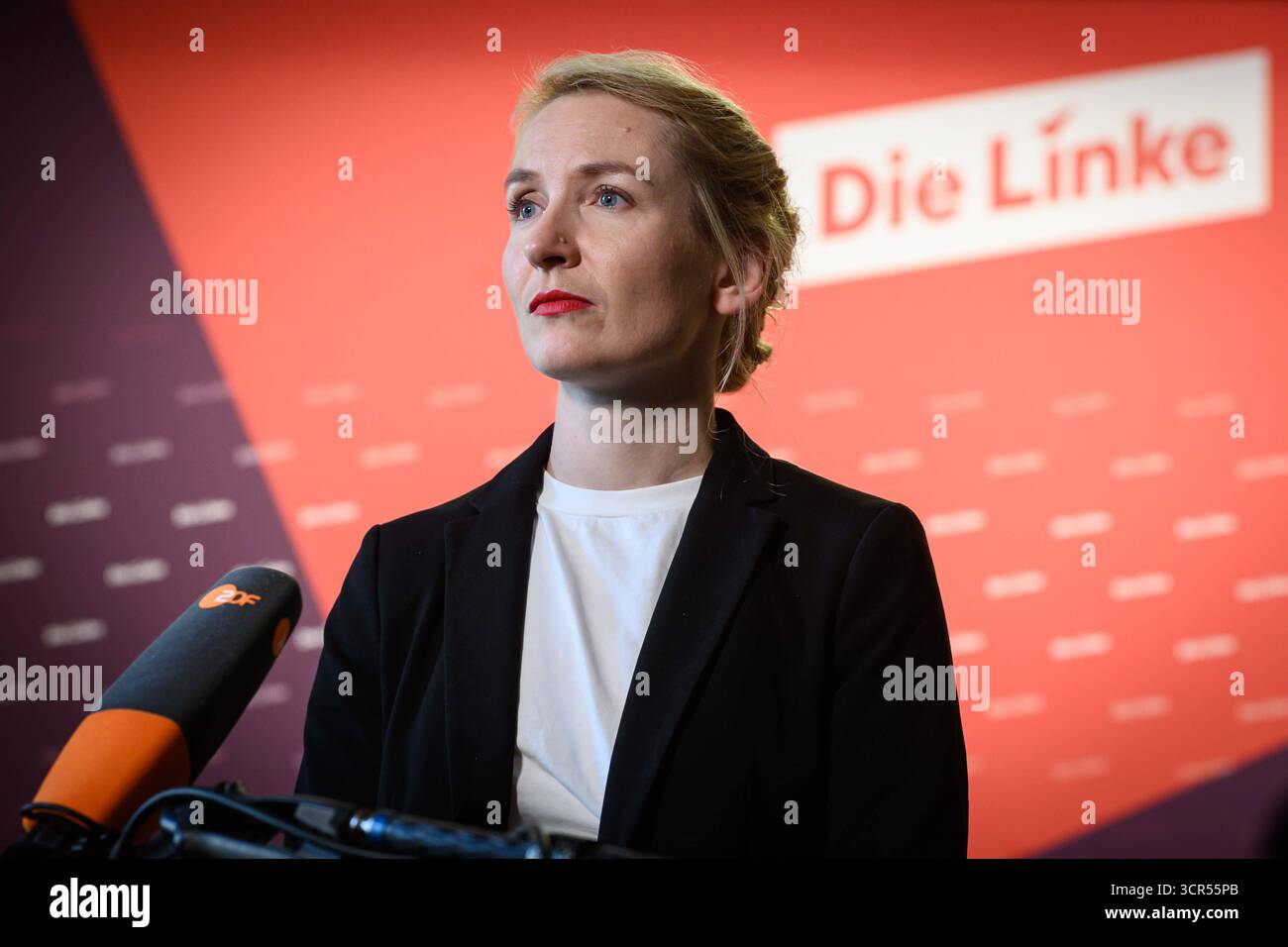Berlin, Pressekonferenz Die Linke mit Ines Schwerdtner Ines Schwerdtner ...