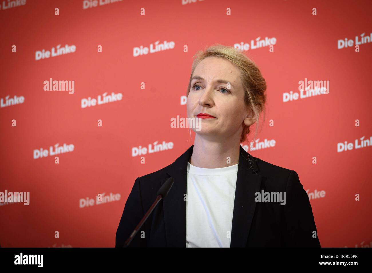 Berlin, Pressekonferenz Die Linke mit Ines Schwerdtner Ines Schwerdtner ...