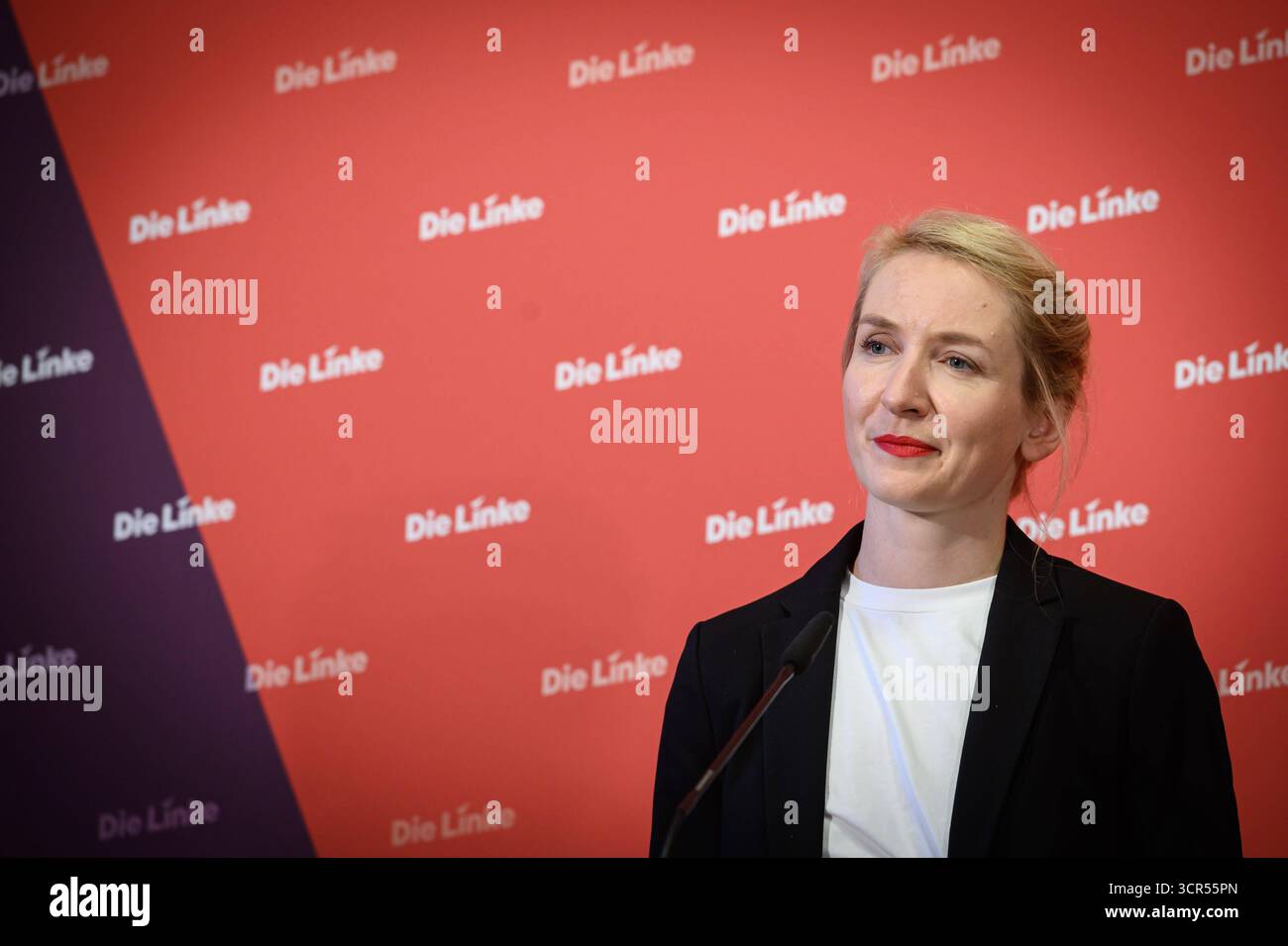 Berlin, Pressekonferenz Die Linke mit Ines Schwerdtner Ines Schwerdtner ...