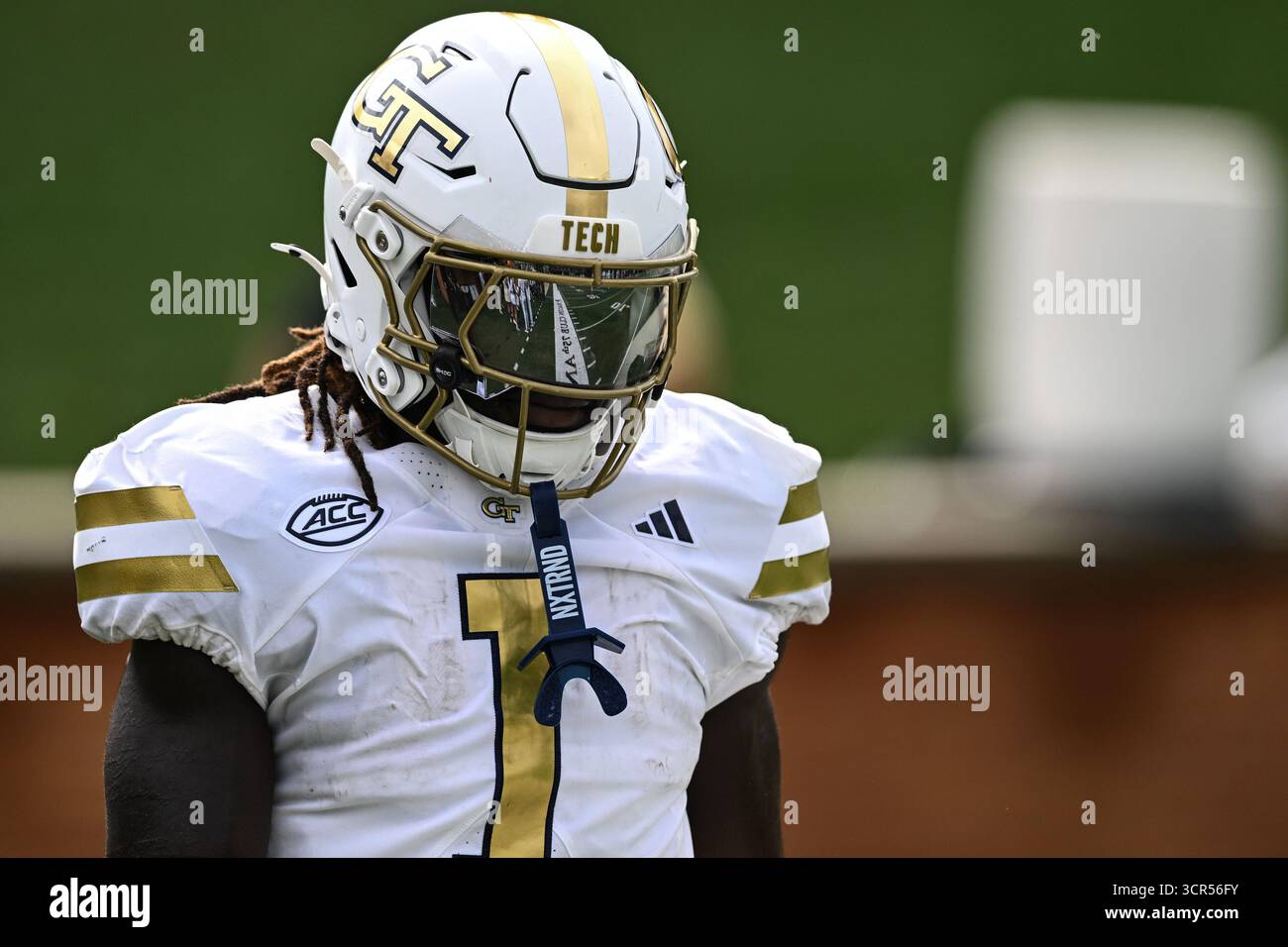 Georgia Tech running back Jamal Haynes (1) looks on prior to an NCAA ...