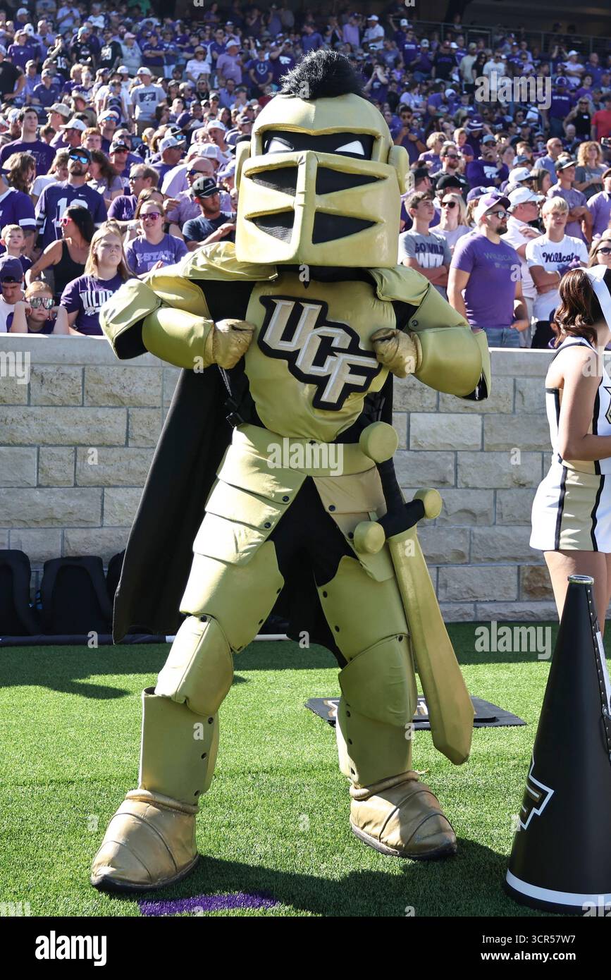 MANHATTAN, KS - SEPTEMBER 27: UCF Knights mascot Knightro before a Big ...