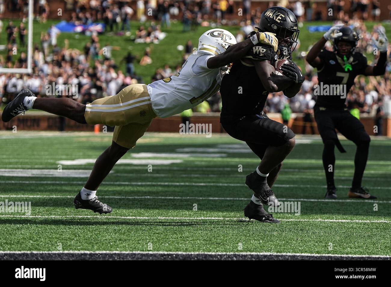 Wake Forest running back Demond Claiborne (1) scores a touchdown during ...