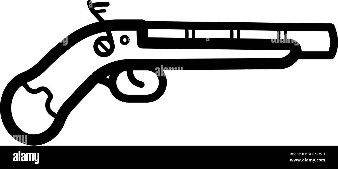 Flintlock pistol gun old Stock Vector Images - Alamy