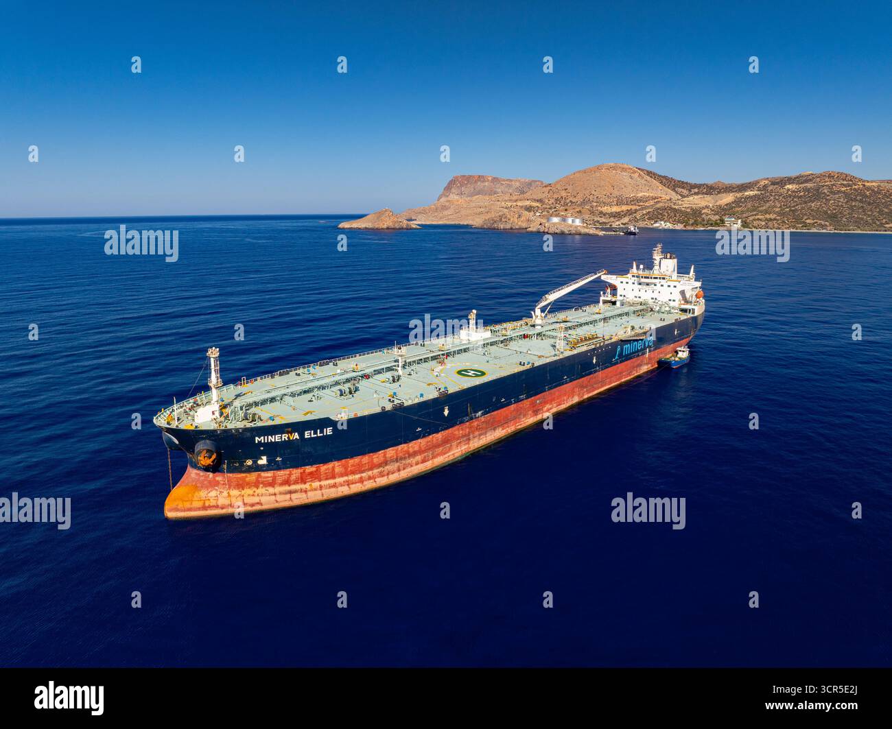 Aerial view large tanker ship hi-res stock photography and images - Alamy
