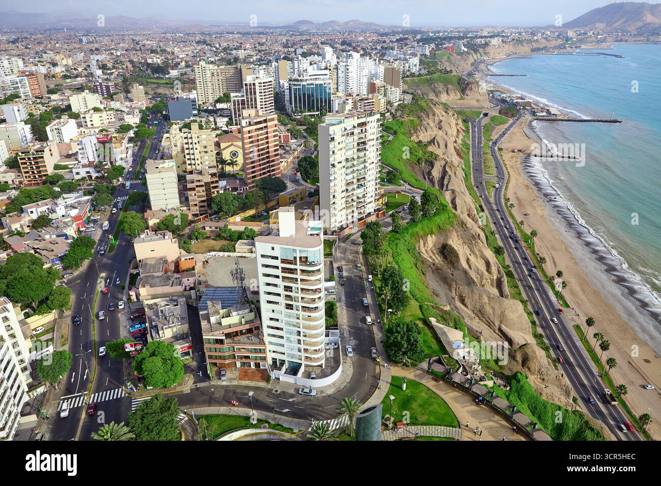 An aerial view of Lima’s Costa Verde reveals the perfect blend of urban ...