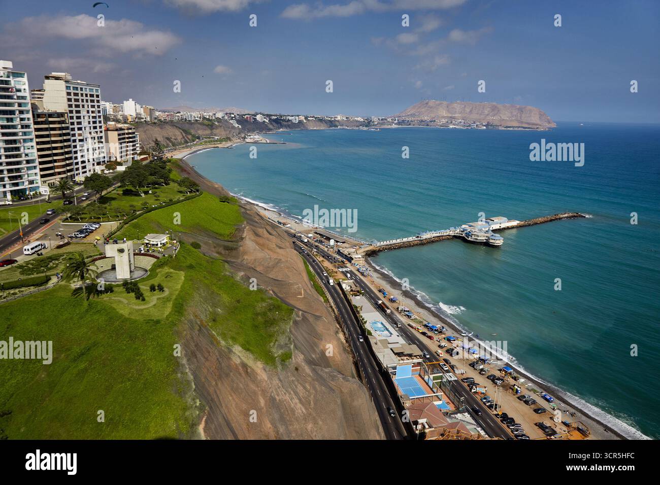 An aerial view of Lima’s Costa Verde reveals the perfect blend of urban ...