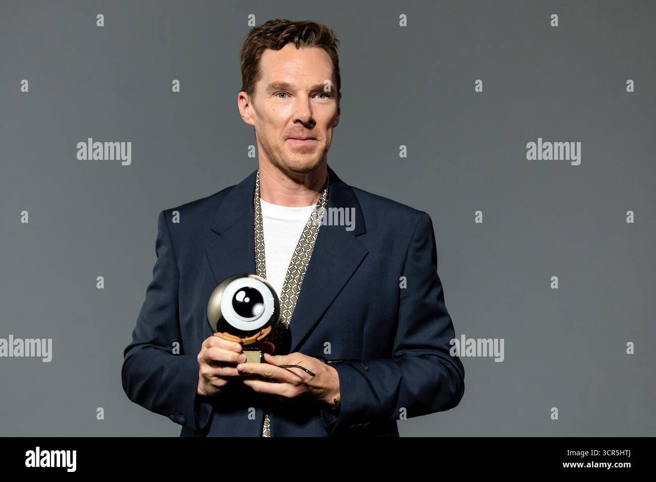 British actor Benedict Cumberbatch receives the Golden Eye Award at the ...