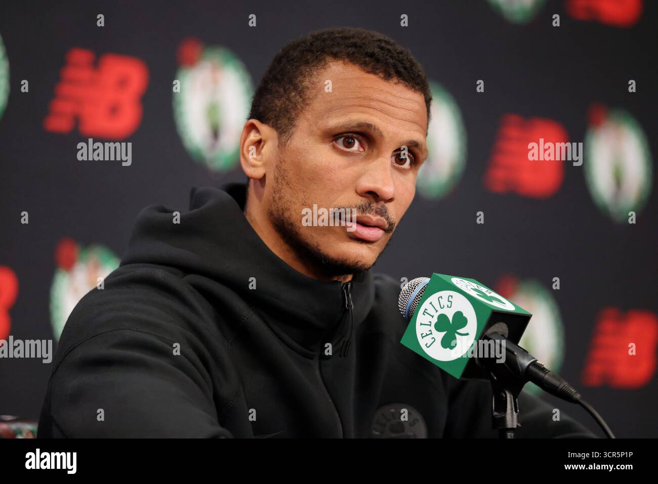Boston Celtics head coach Joe Mazzulla speaks at a news conference ...
