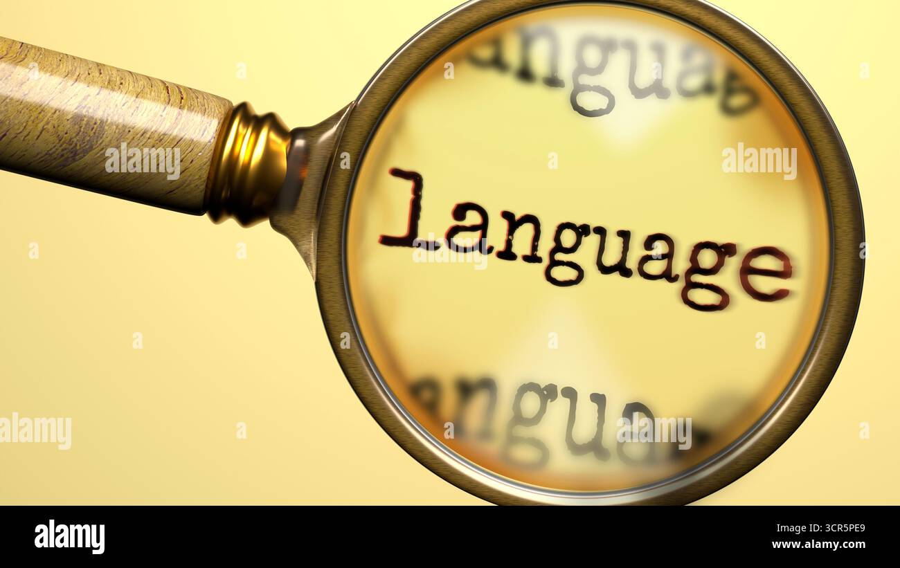 Language under magnifying glass. Thorough analysis and inspection of ...