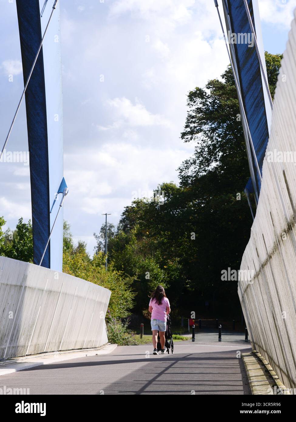 Redhayes pedestrian Bridge over the M5 motorway. Exeter, Devon, UK ...
