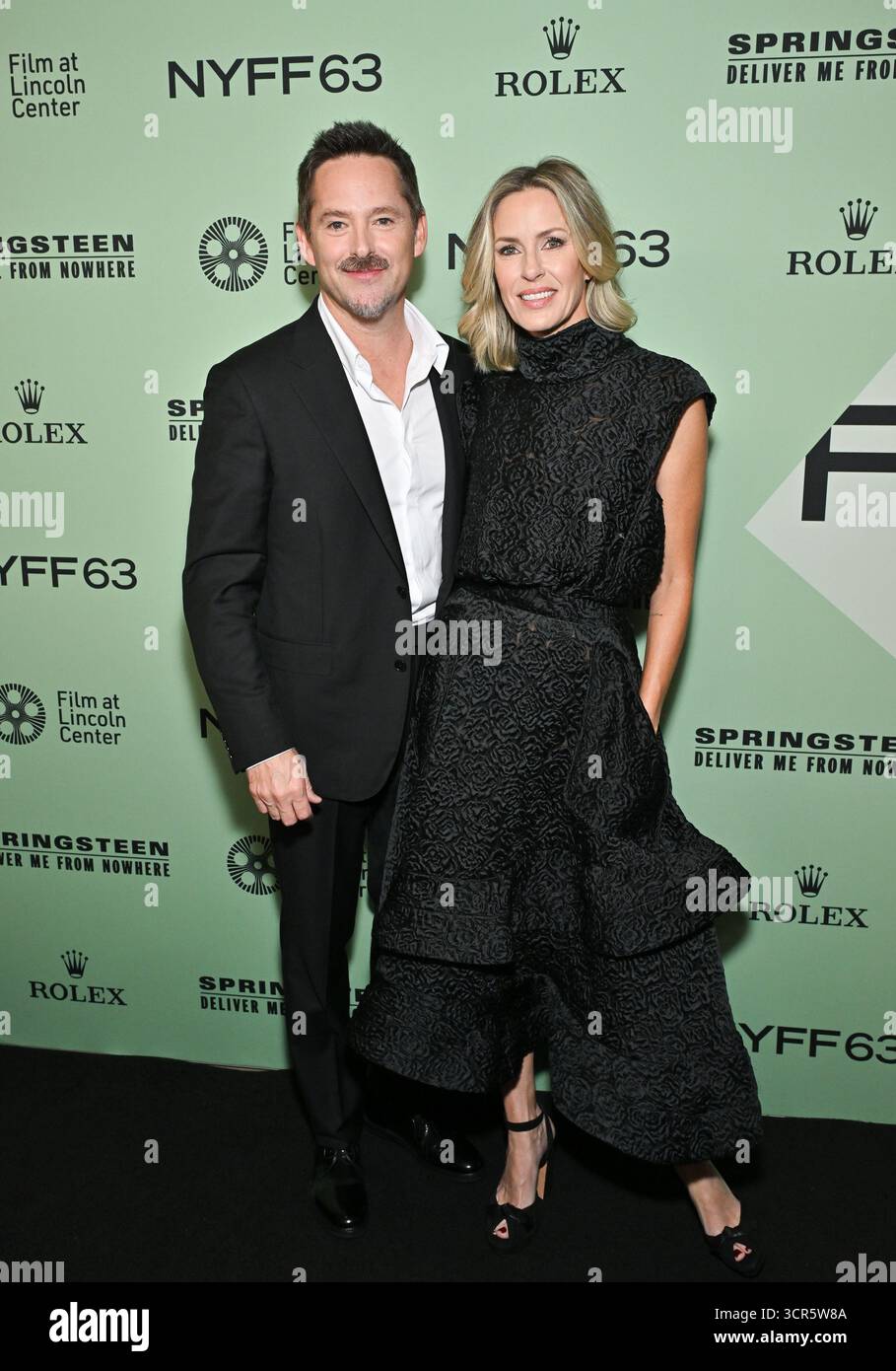 Scott Cooper, left, and Jocelyne Cooper attend the premiere of ...