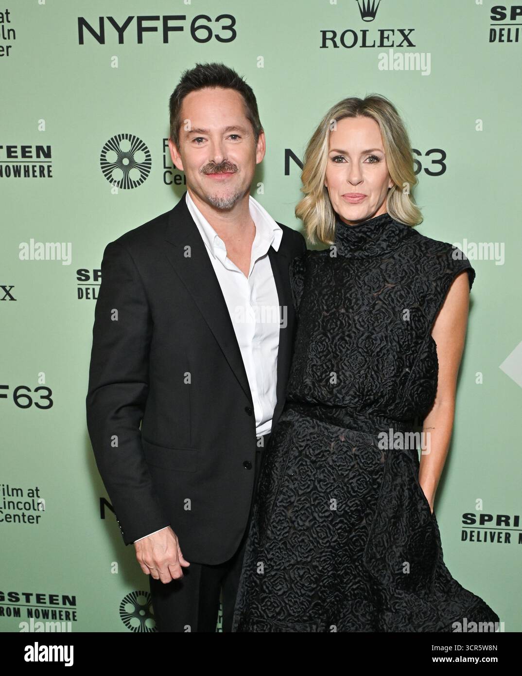 Scott Cooper, left, and Jocelyne Cooper attend the premiere of ...
