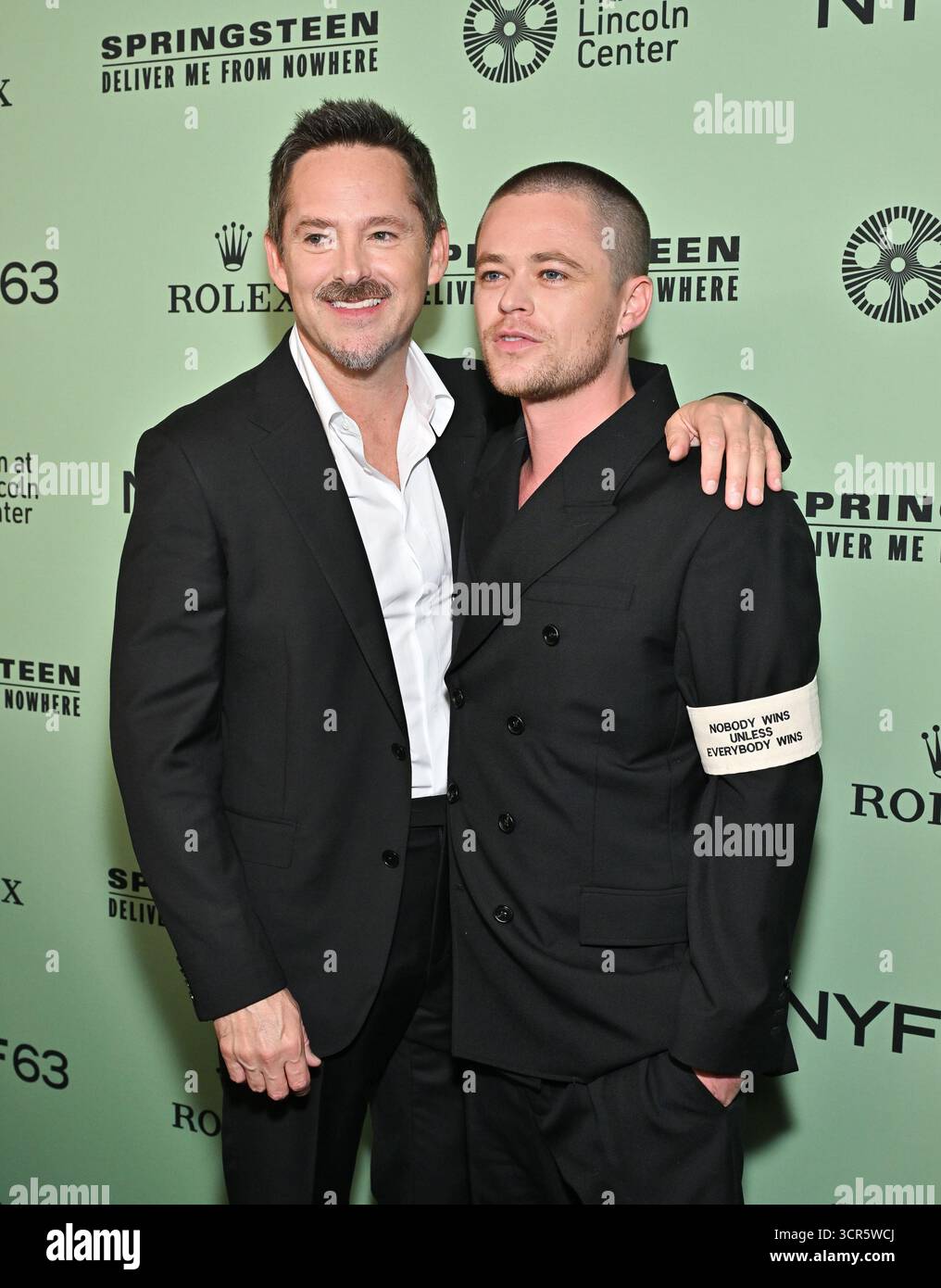 Scott Cooper, left, and Harrison Sloan Gilbertson attend the premiere ...