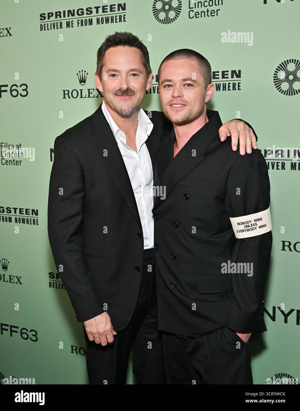 Scott Cooper, left, and Harrison Sloan Gilbertson attend the premiere ...