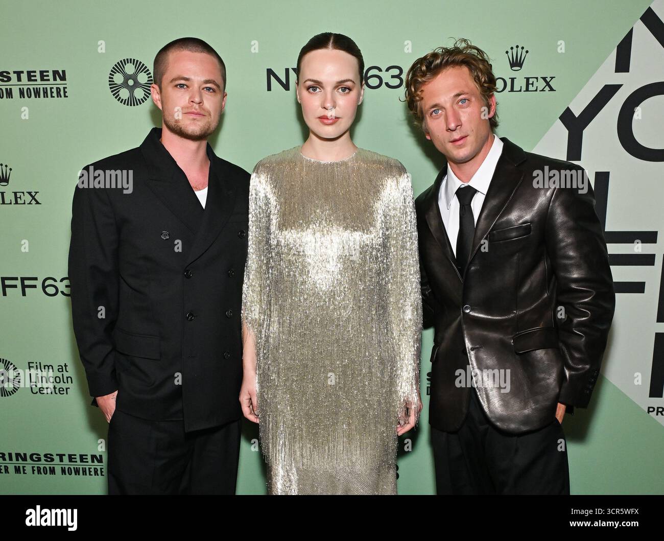 Harrison Sloan Gilbertson, left, Odessa Young and Jeremy Allen White ...