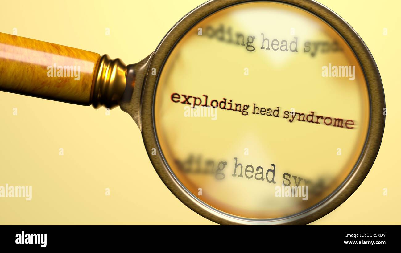 Exploding head syndrome search hi-res stock photography and images - Alamy