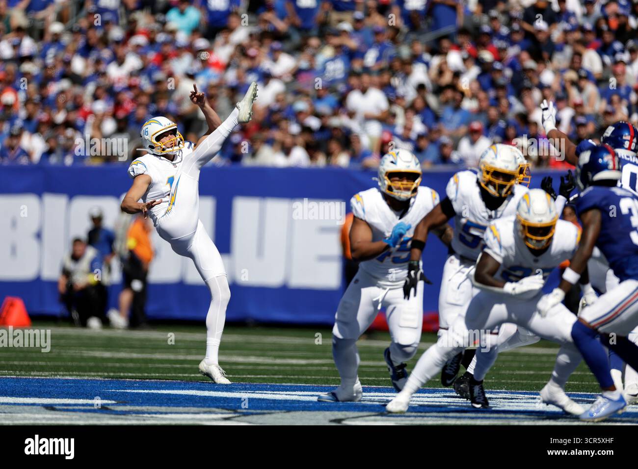 Los Angeles Chargers punter J.K. Scott (16) in action during an NFL ...