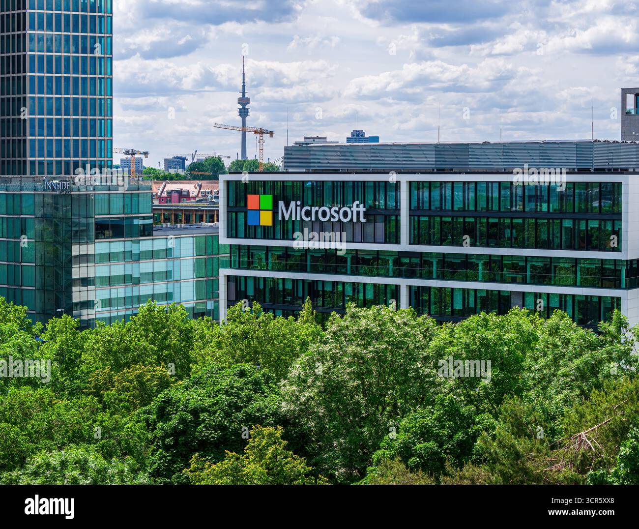 MUNICH, GERMANY - MAY 25, 2025: Microsoft headquarters in Munich ...