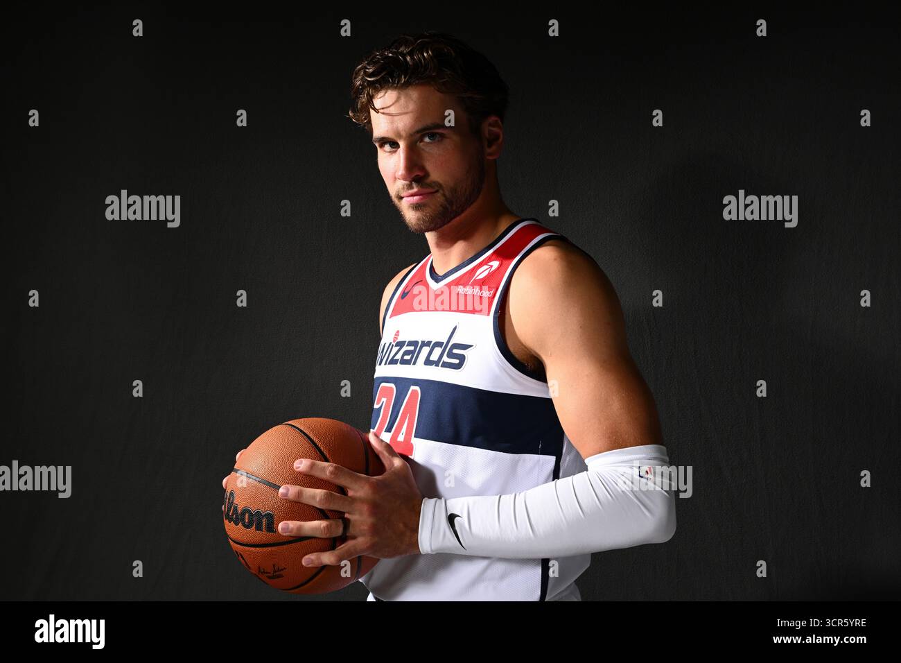 Washington Wizards forward Corey Kispert (24) poses for a photo during ...