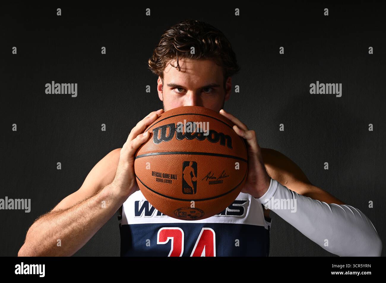 Washington Wizards forward Corey Kispert (24) poses for a photo during ...