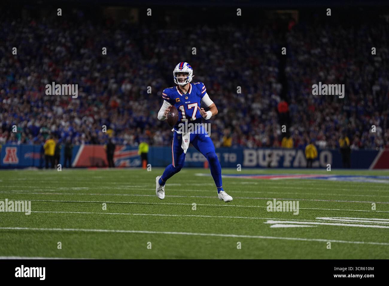 Buffalo Bills quarterback Josh Allen in action during an NFL football ...