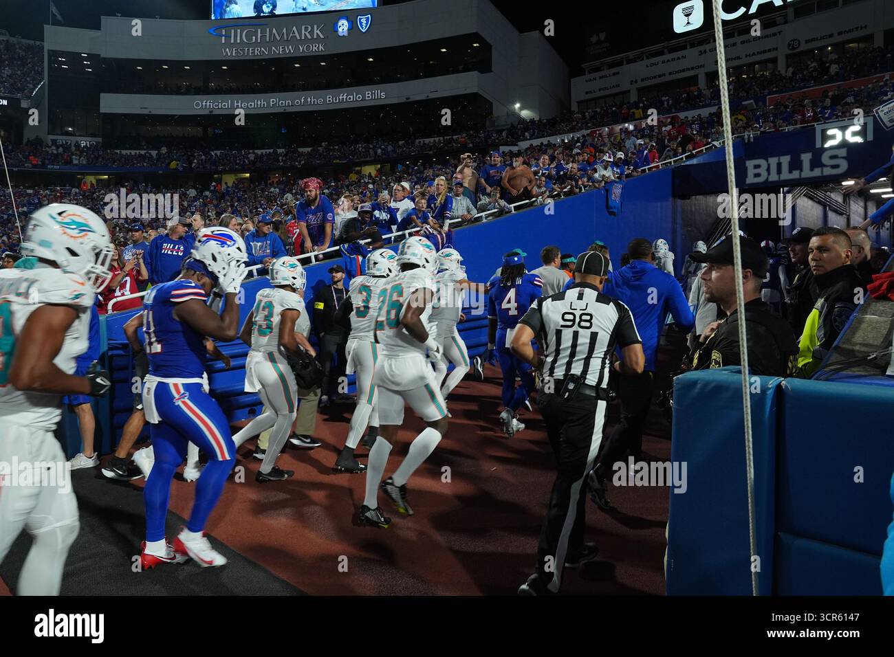 Buffalo Bills tunnel at Highmark Stadium NFL football game,Thursday ...