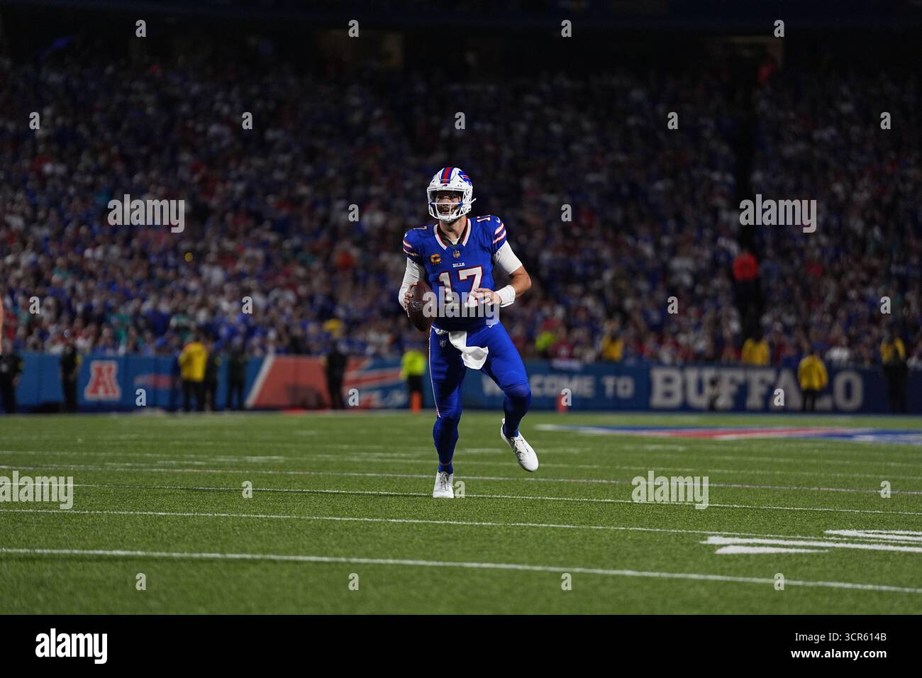 Buffalo Bills quarterback Josh Allen in action during an NFL football ...