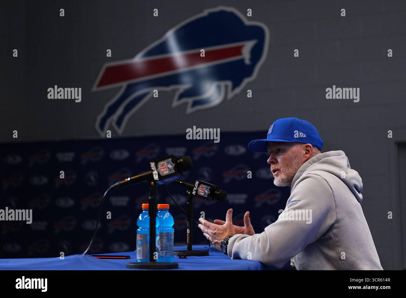Buffalo Bills head coach Sean McDermott in action after an NFL football ...