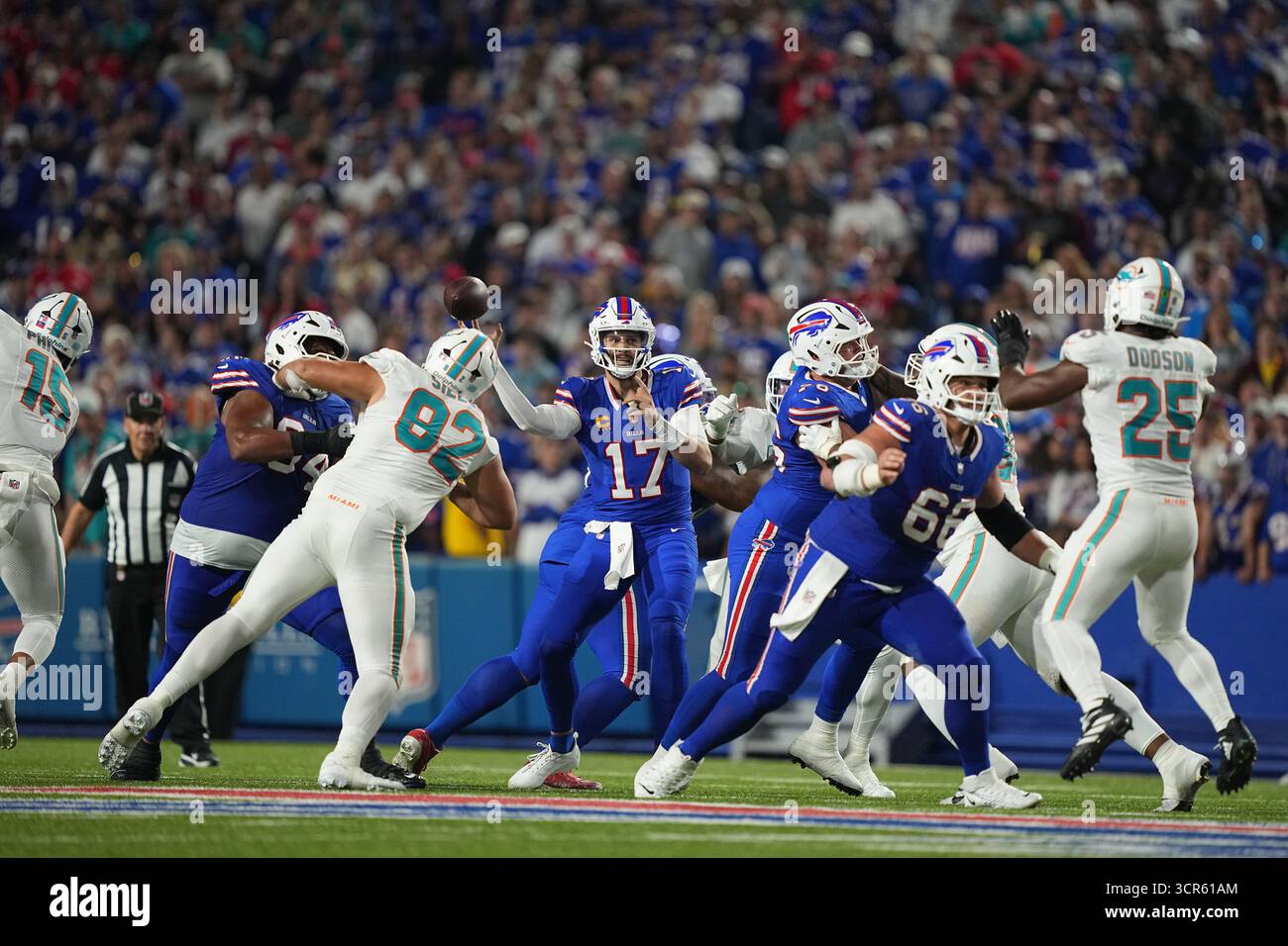 Buffalo Bills quarterback Josh Allen in action during an NFL football ...