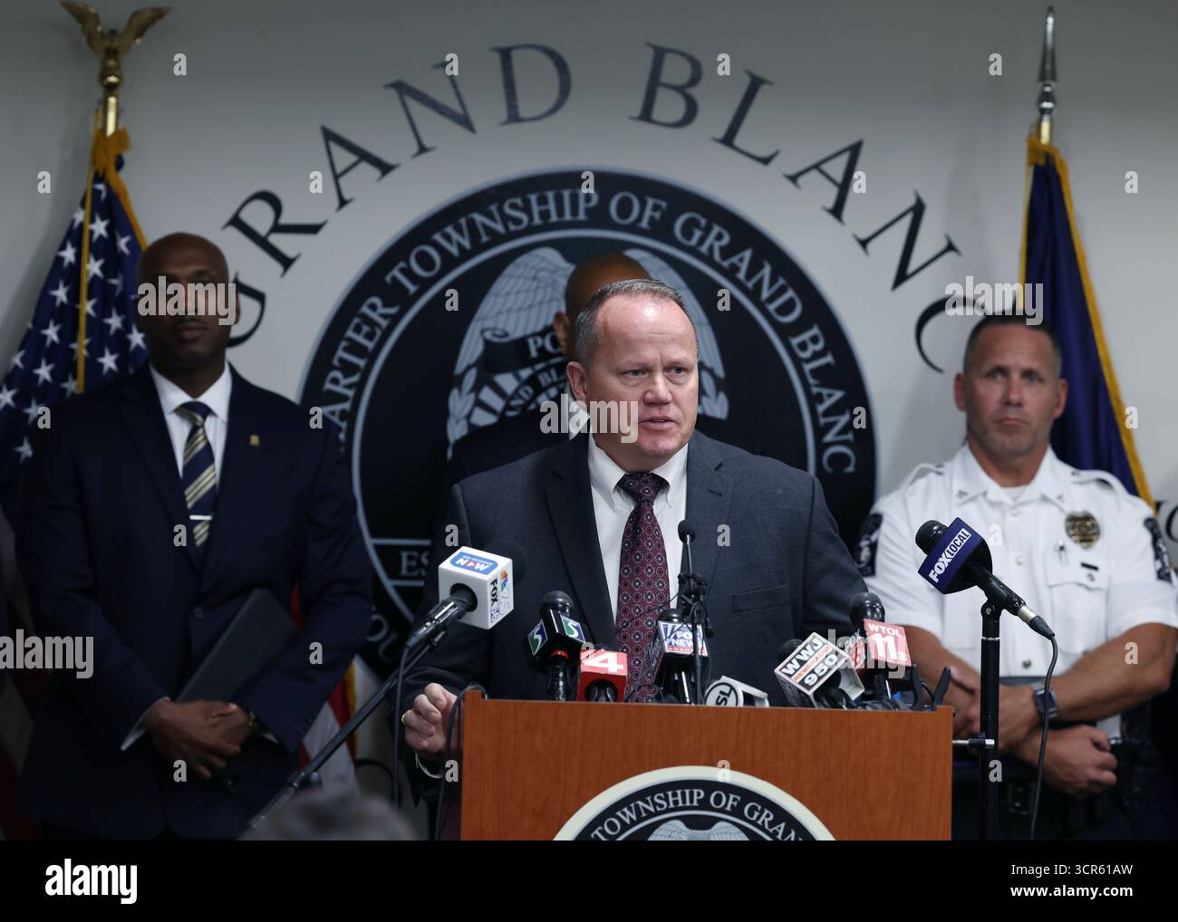 Michigan ATF Special Agent in Charge, James Dier, addresses the media ...