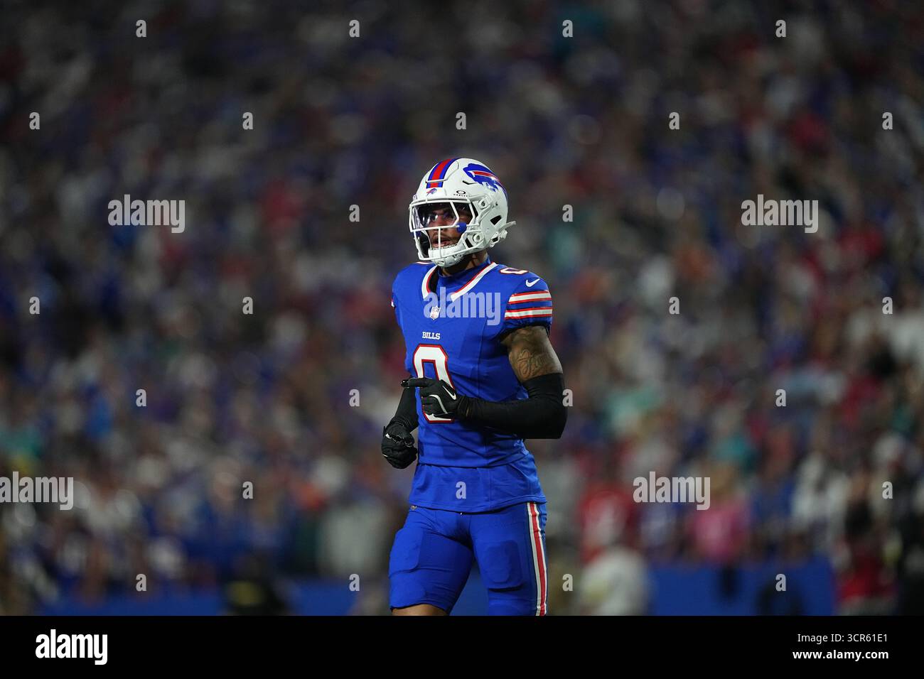 The Buffalo Bills' Keon Coleman in action during an NFL football game ...