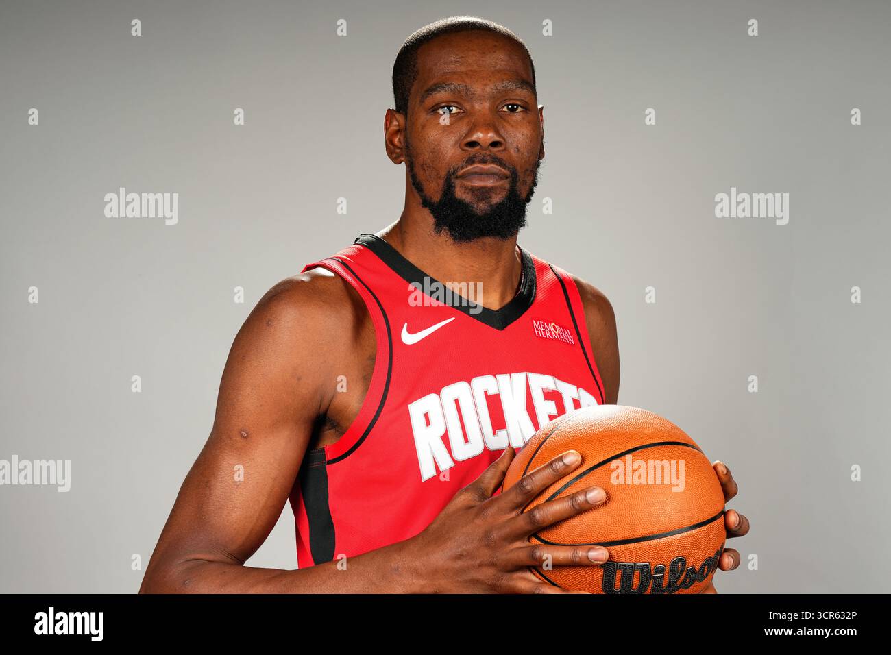 Houston Rockets' Kevin Durant poses for a photograph during an NBA ...