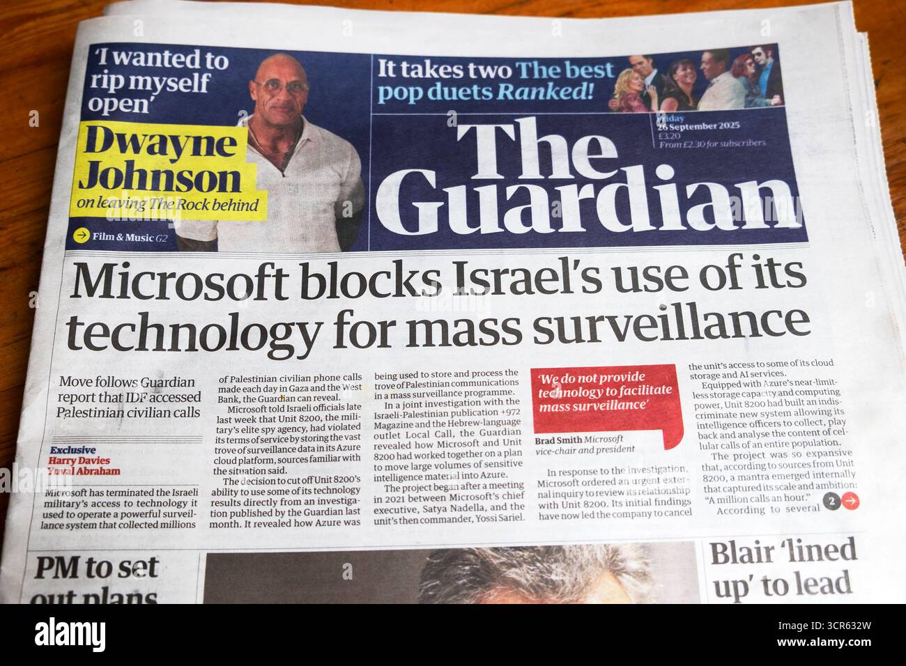 'Microsoft blocks Israel 's use of its technology for mass surveillance ...