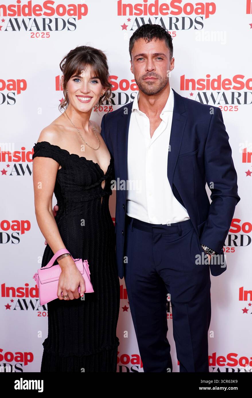 Anna Chell (left) and Olly Rix attends the Inside Soap Awards at One ...