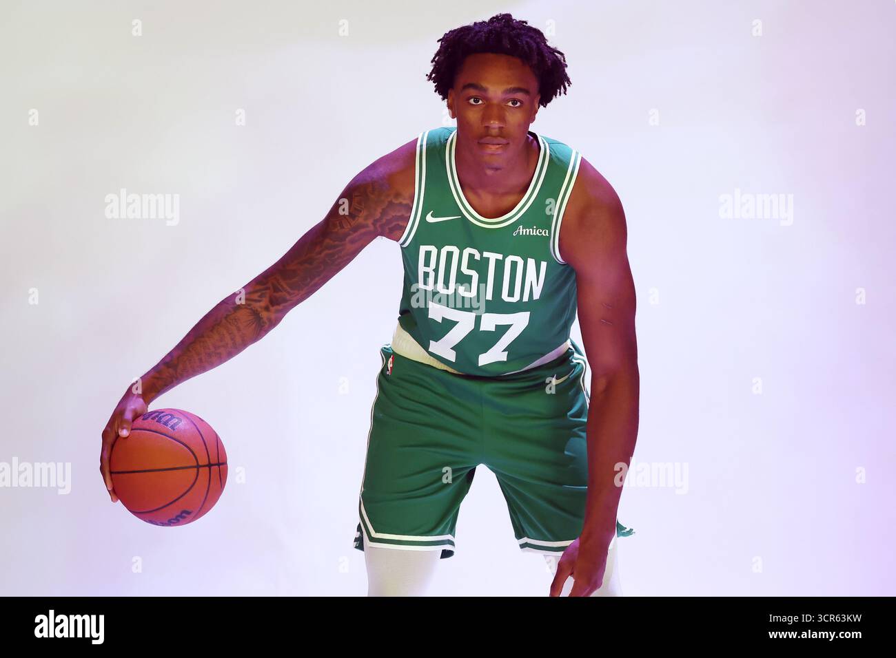 Boston Celtics' Amari Williams poses for a photo during the NBA ...
