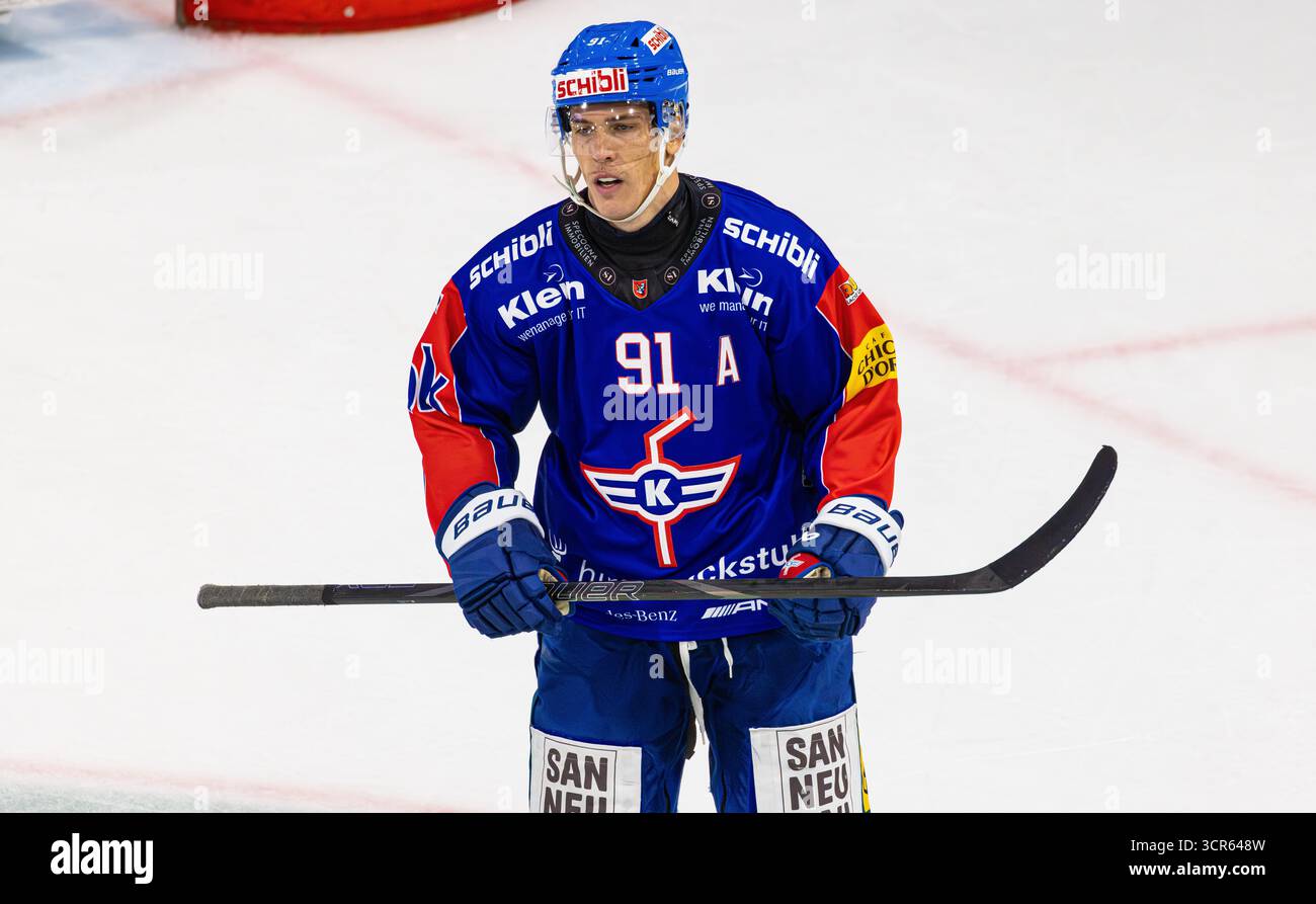 Kloten, Switzerland, 19th Sept 2025: #91 Reto Schappi, forward EHC ...