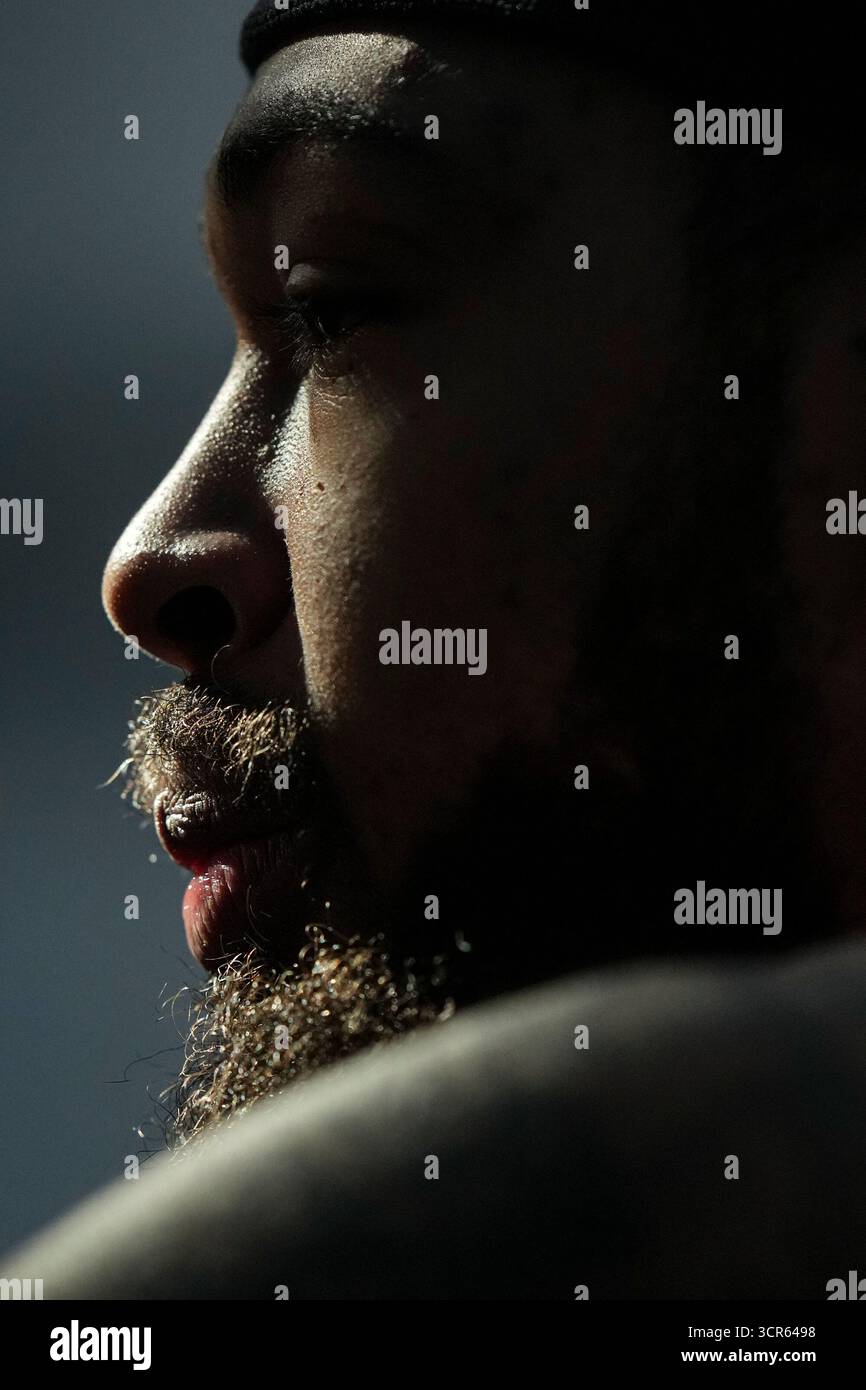 Brandon Ingram speaks at the Toronto Raptors media day in Toronto on ...